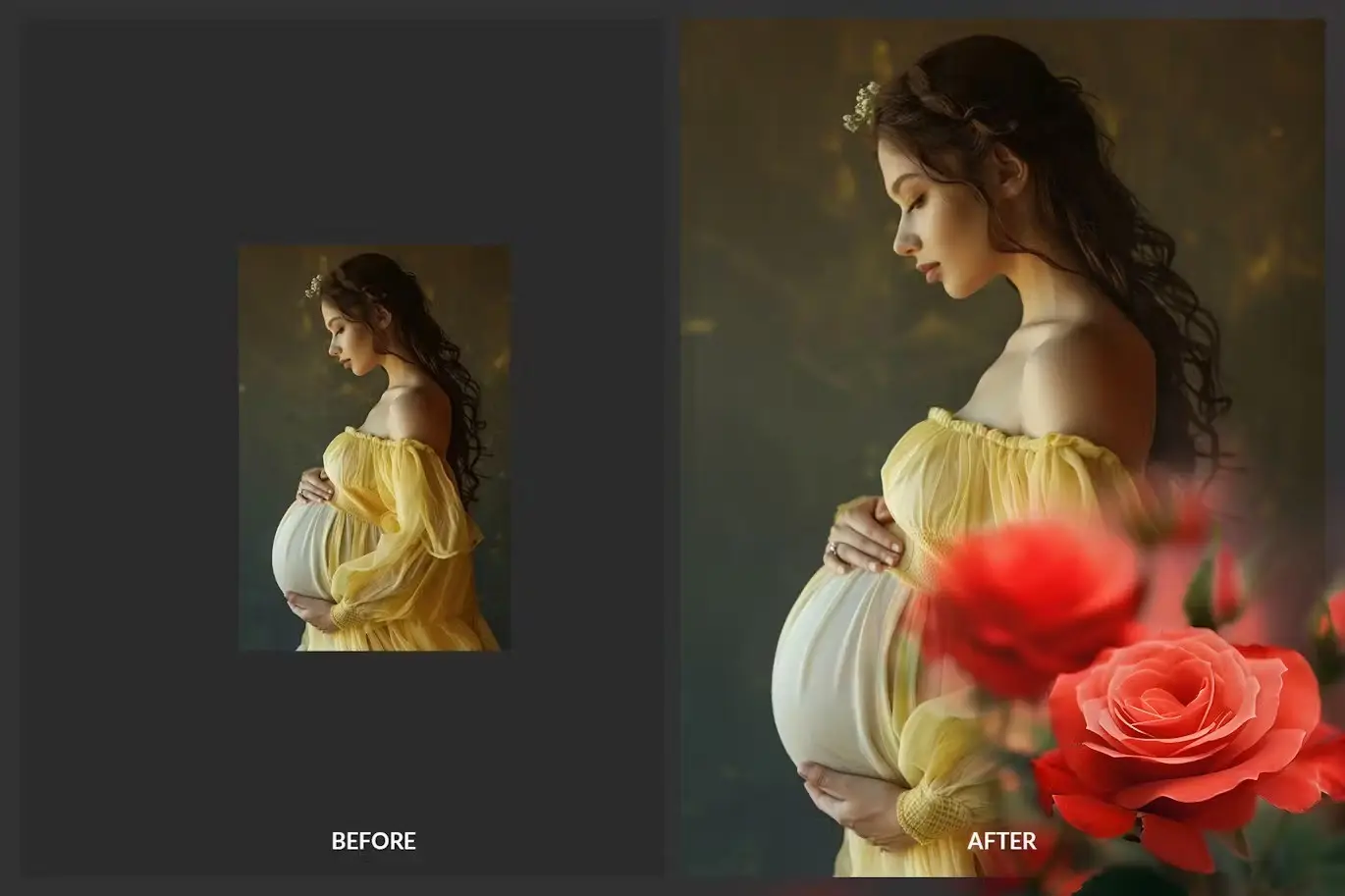 Rose Flower Transparent PNG Photoshop Overlays