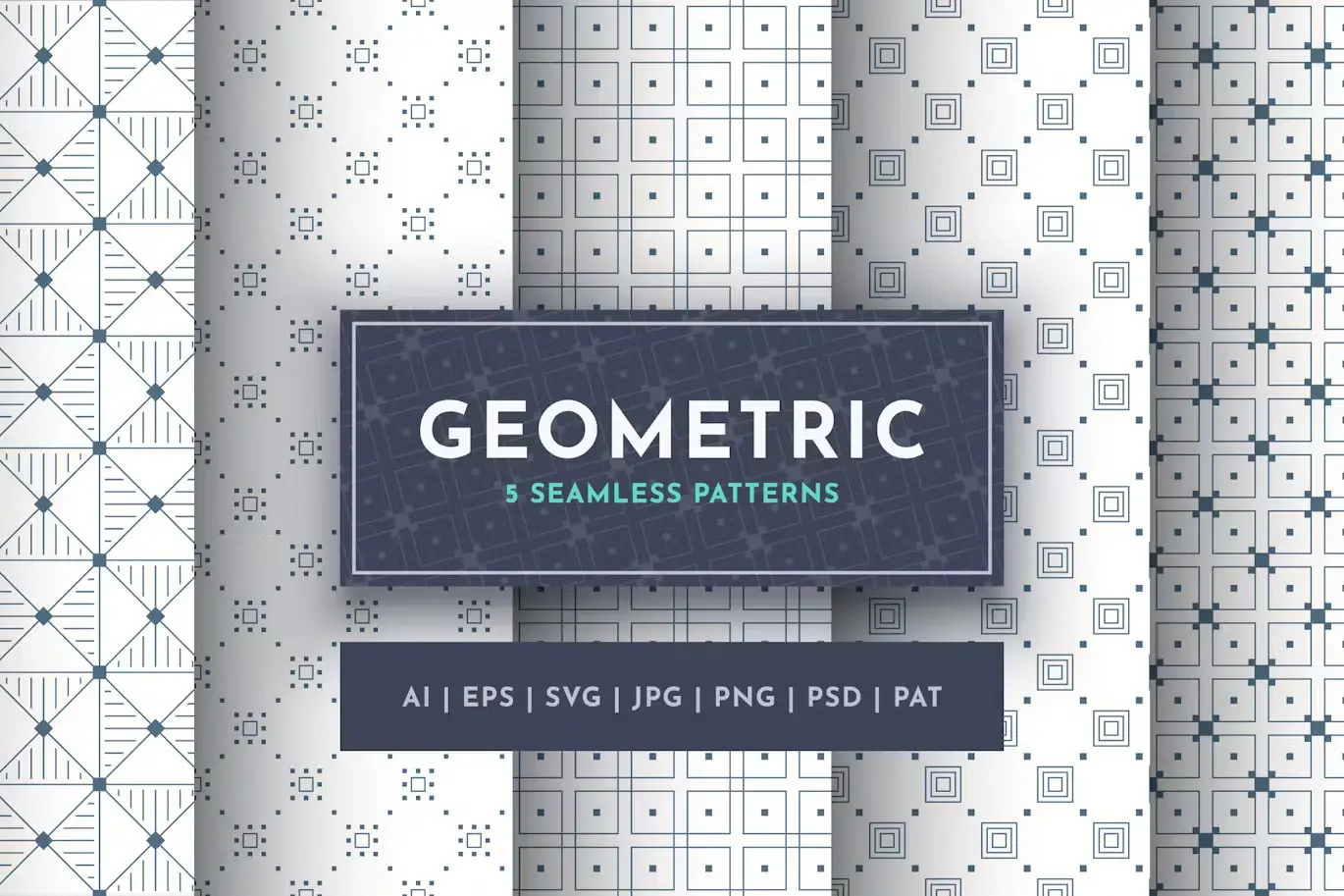 Set 5 Seamless Geometric Patterns | High-Quality Designs