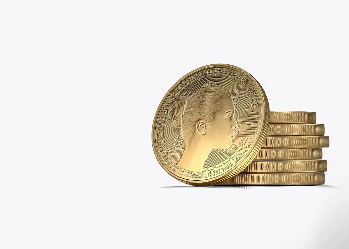 Set Custom Gold Coin Mockup - High Quality & Editable