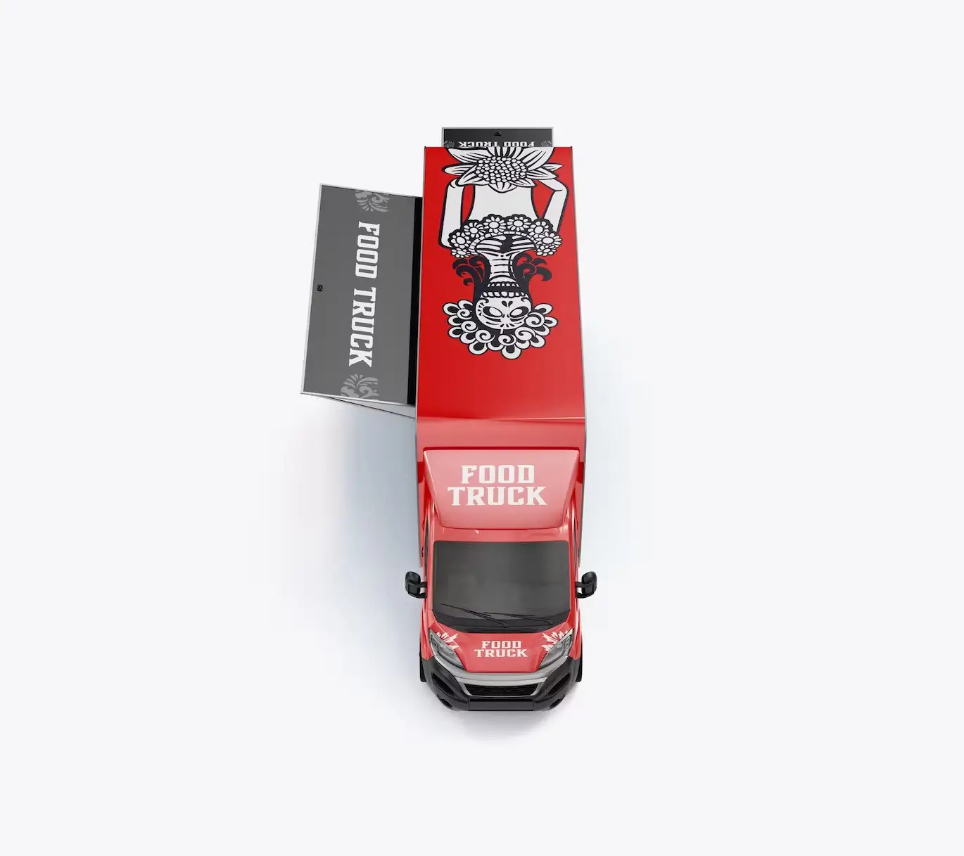 Set Food Truck Mockup - Showcase Your Designs