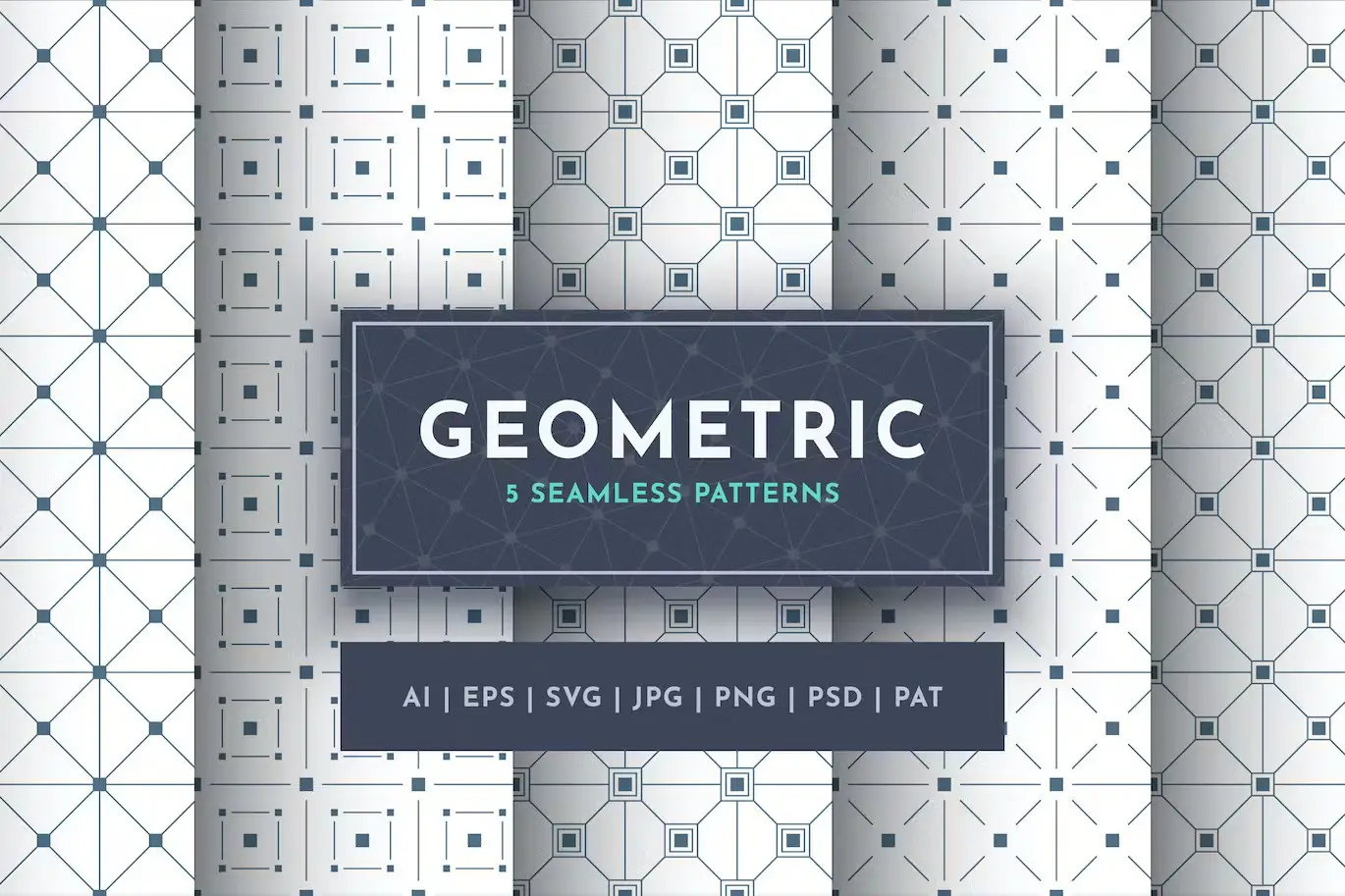 Set Seamless Geometric Patterns | High-Quality Designs