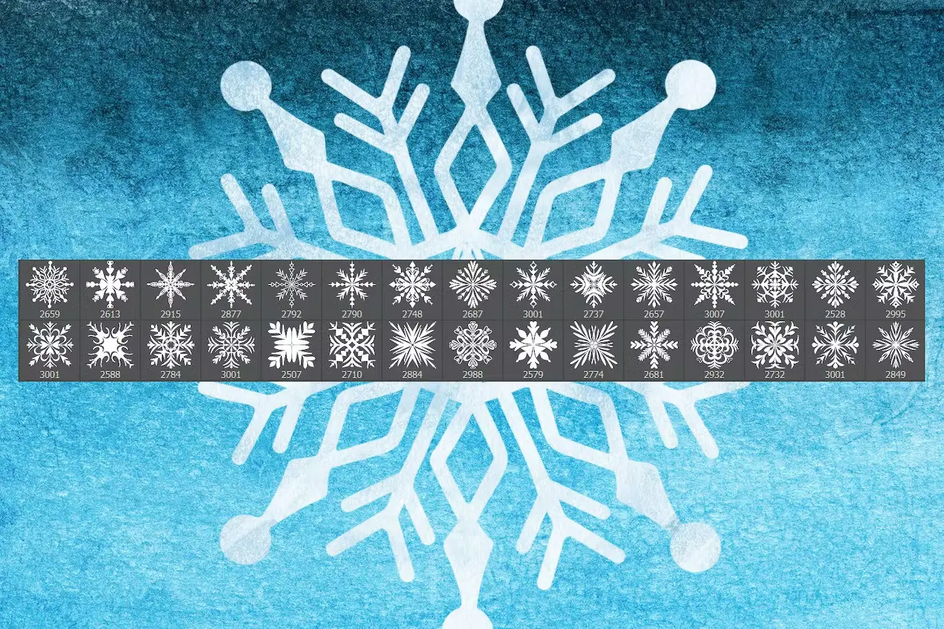 Snowflakes Photoshop Stamp Brushes for Creative Projects