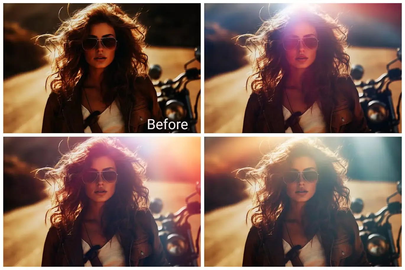 Vintage Light Leaks Transparent PNG Overlays