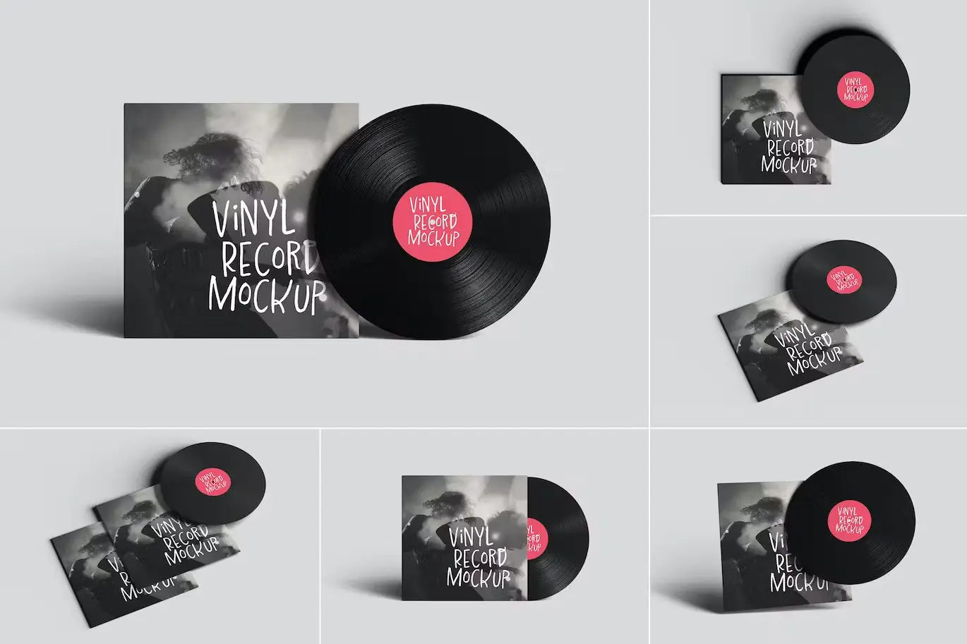 Professional Vinyl Record Cover Mockups