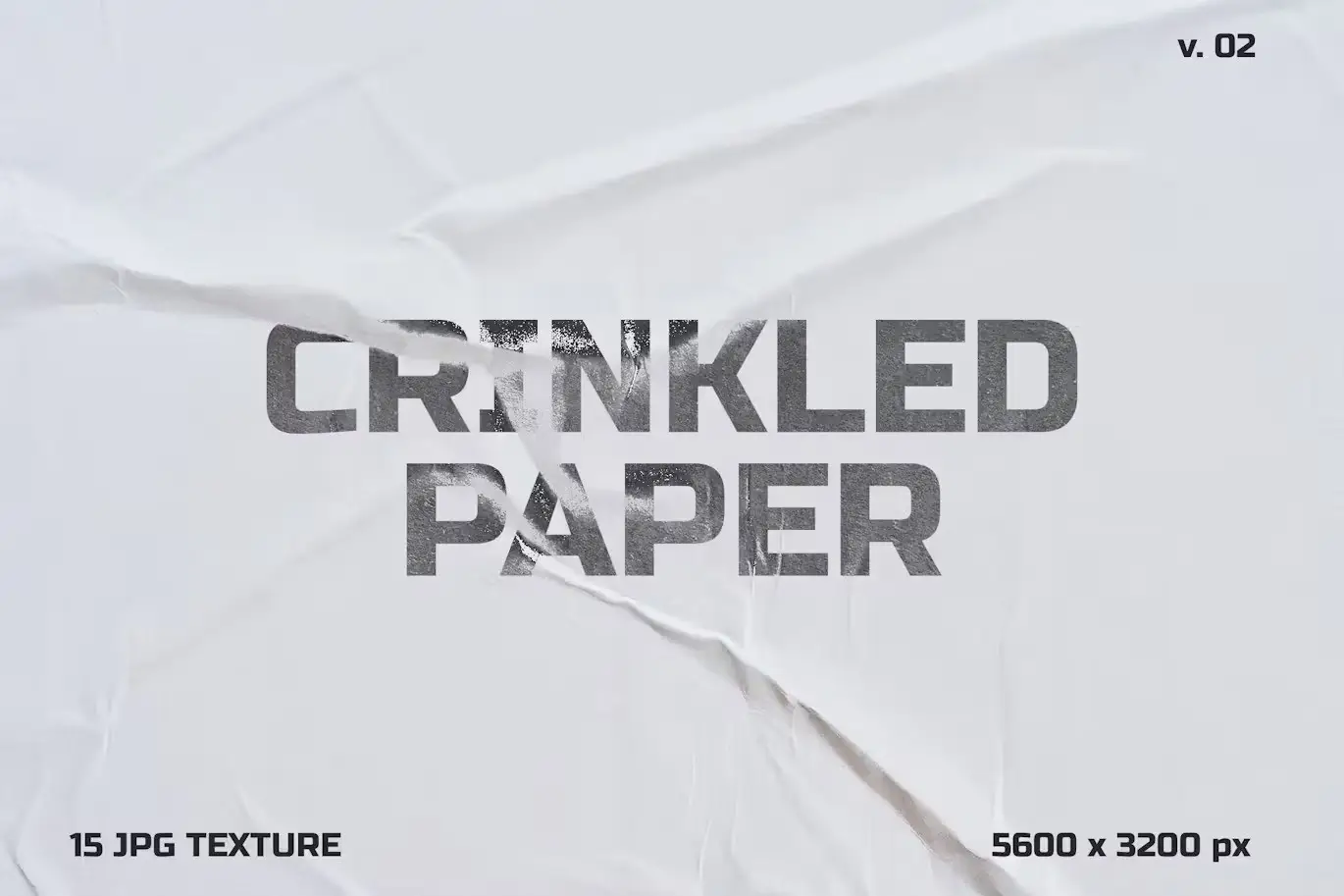 White Crinkled Paper Texture Background V. 01