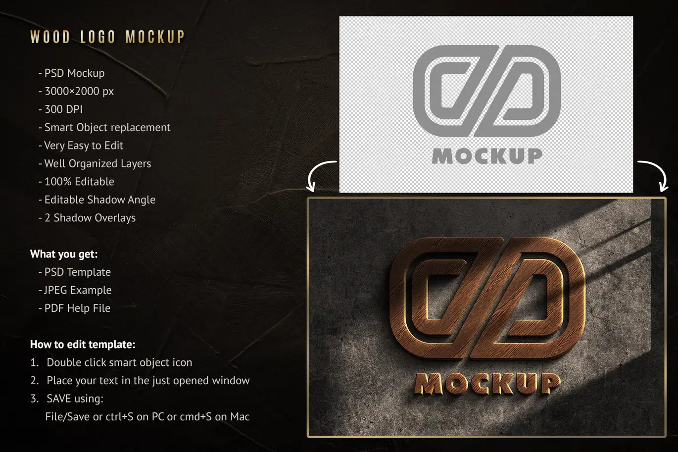 Wood Logo Wall Mockup - Showcase Your Brand